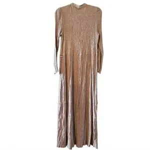Refka | Dresses | Refka Modest Pleated Long Sleeve Maxi Cream Dress ...